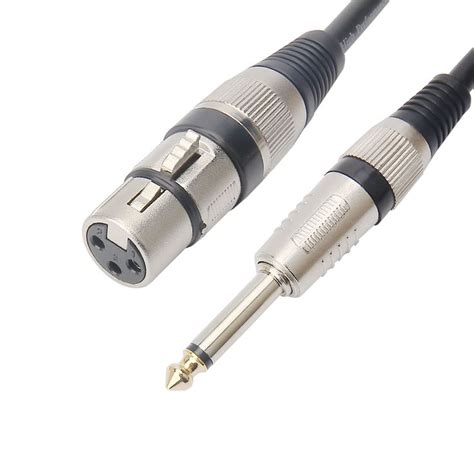 Tisino Microphone Cable Female XLR To Inch Mm TS Mono Mic Cable