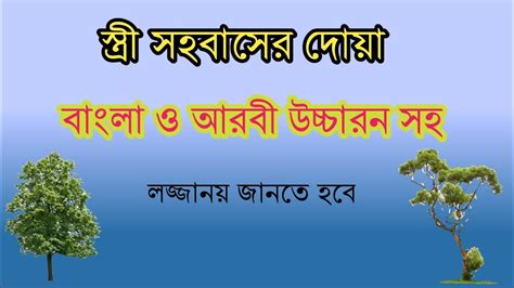 স্ত্রী সহবাসের দোয়া। Prayer For Wife Intercourse। সুন্নাতি নিয়মে