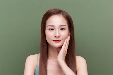 Premium Photo Portrait Of Pretty Woman Long Hair