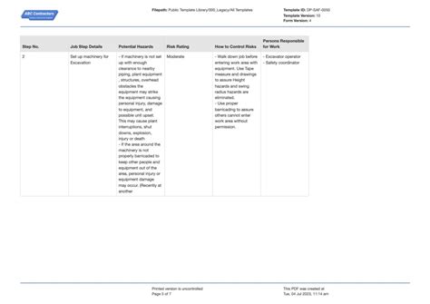 Job Safety Analysis Jsa Template Better Than Pdf Word Excel Pdf Blank Job Safety Analysis Jsa Template Better Than Pdf Word Excel Pdf Blank