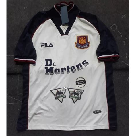 Jual JERSEY WESTHAM RETRO DR MARTENS 1999 2000 2001 2002 99 00 01 02