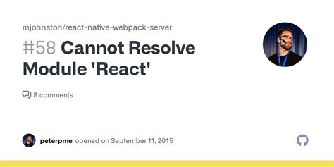 Cannot Resolve Module React · Issue 58 · Mjohnstonreact Native
