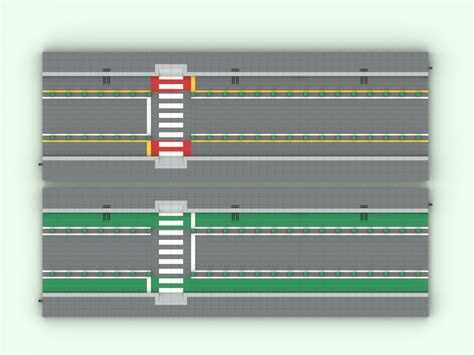 Lego Moc One Way Road With Bike Lanes Mils By Winters Rebrickable