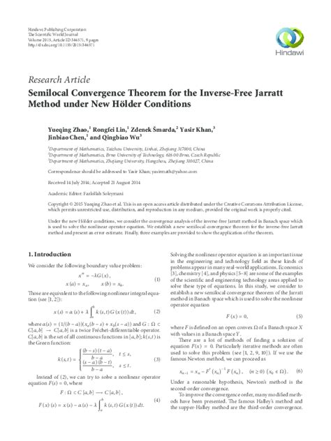 Pdf Semilocal Convergence Theorem For The Inverse Free Jarratt Method Under New Hölder Conditions