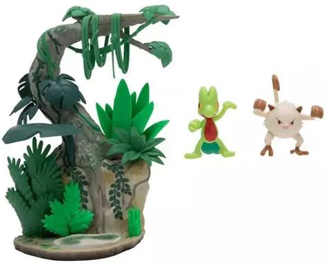 Pokemon Select Series Mankey Treecko Wild Jungle Enviroment Figure Display Pack Jazwares ToyWiz