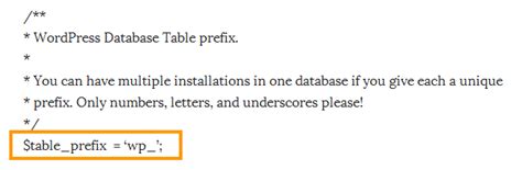 How To Change The Default Wp Prefix In Your Database Tables Wp Sites