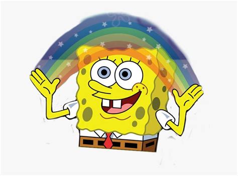 Freetoedit Spongebob Imagination Meme Bob Esponja Arco Iris HD