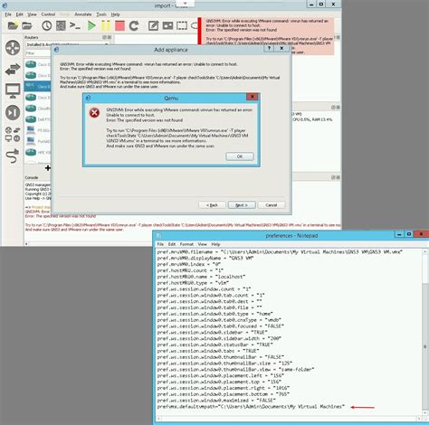 Vmware Uses Different Default Directory For Vm And Gns Looks For