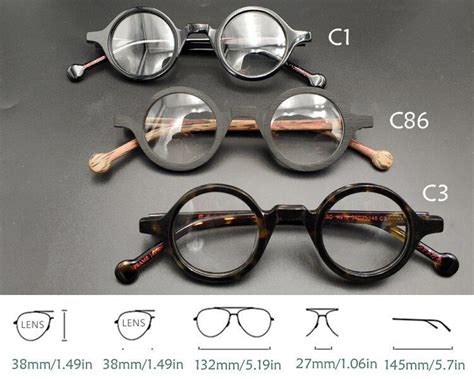 Yujo Unisex Full Rim Small Round Eyeglasses Acetate Y916 Round Eyeglasses Fashion Eye Glasses