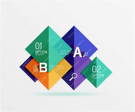 Premium Vector Geometric Abstract Background With Option Infographic Vector Template