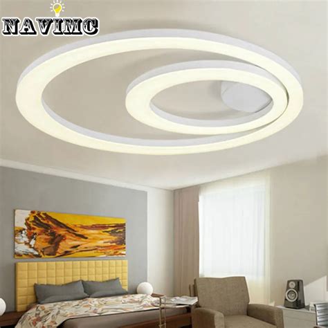 White Acrylic LED Ceiling Light Fixture Flush Mount Lamp Restaurant
