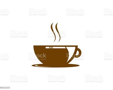 커피숍 로고 아이콘 템플릿 디자인 벡터 일러스트 레이 션 0명에 대한 스톡 벡터 아트 및 기타 이미지 0명 갈색 디자인 Istock