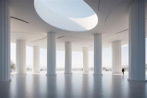 Premium Photo Conceptual Architecture Column Between Space For