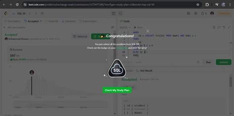 Completed Leetcodes 50 Days Of Sql Challenge Muhammad Ahmad