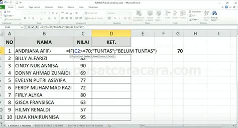 Dibimbing Id Rumus If Pada Excel Cara Menggunakan And Contoh Prakteknya