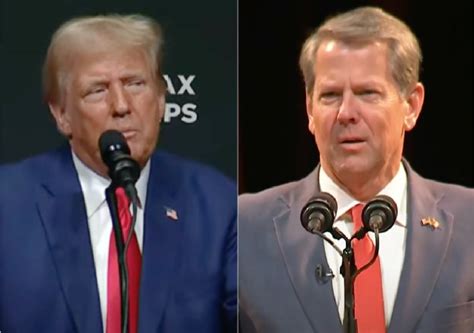 Donald Trump Ga Gov Brian Kemp Bury The Hatchet