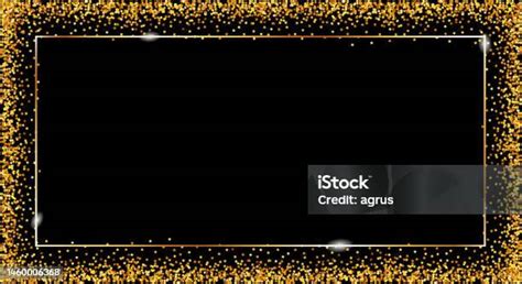 검은 배경에 금색 별 프레임이 있는 금색 배너의 벡터 그림 0명에 대한 스톡 벡터 아트 및 기타 이미지 0명 검은색 금색 Istock
