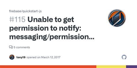 Unable To Get Permission To Notify Messaging Permission Blocked