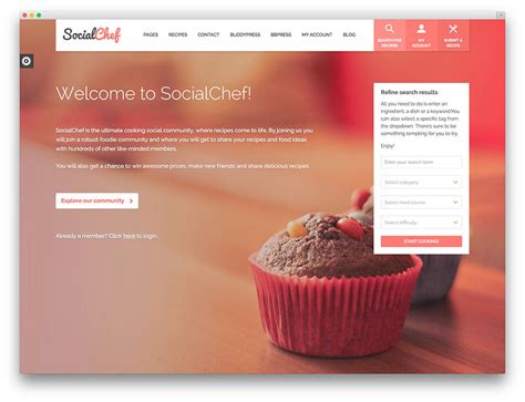Wordpress Yemek Tarifi Teması Social Chef