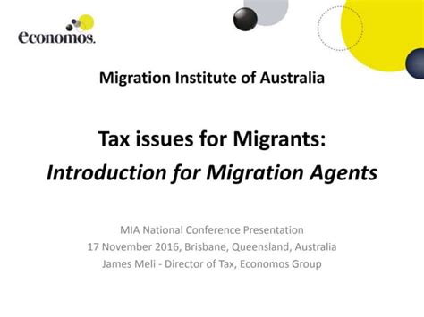 Migrating To Australia Tax Issues For Inbound Individuals Pptx