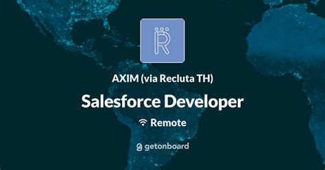 Salesforce Developer At Axim Via Recluta Th Remote Work From Home