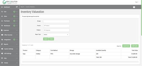 Inventory Valuation New G Solution