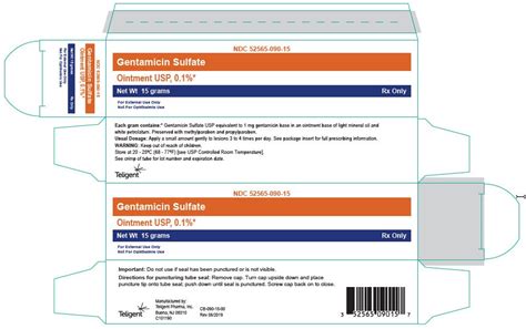 Gentamicin Ointment Package Insert