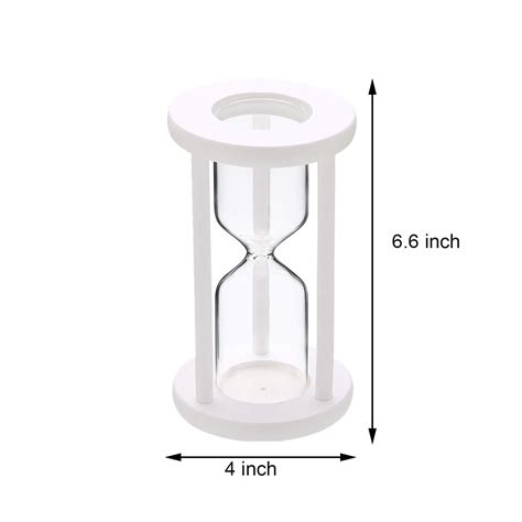 Buy Suliao Empty Hourglass Sand Clock Timer Set White Wooden Frame