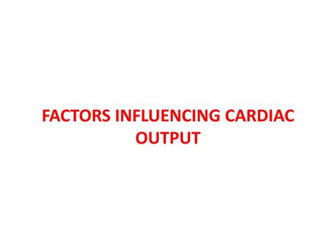 Cardiac Outputpptx For Students Of Bhms Ppt