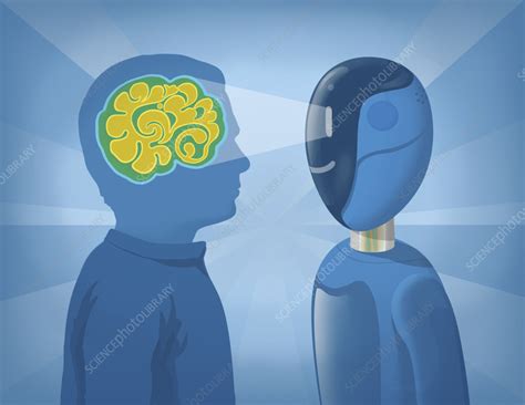 Robot Brain Scan Conceptual Illustration Stock Image C058 6794