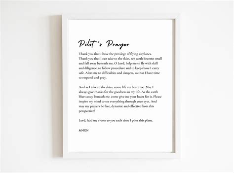 Pilots Prayer Digital Download Pilot T Graduation Prayer