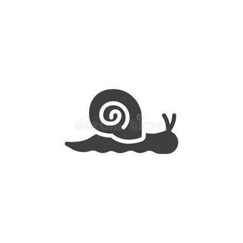 Icono Del Vector De Caracol De Jardín Ilustración del Vector Ilustración de animal llenado