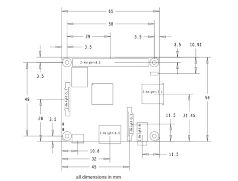 Raspberry Pi Mechanical Drawings Dimensions Raspberry Pi Spy