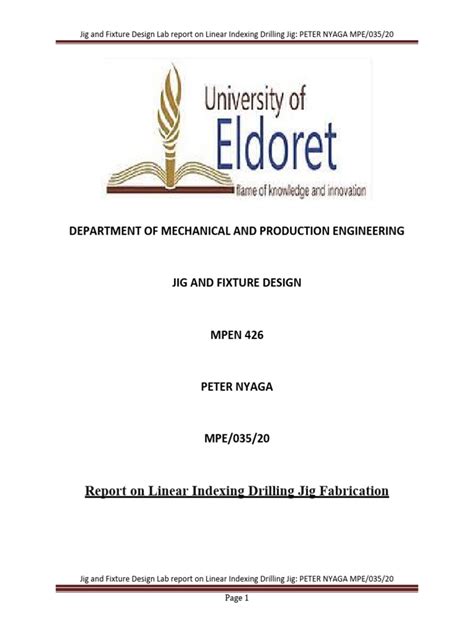 Mpen 426 Jig And Fix Lab Sheet Rotational Indexing Drilling Jig Pdf Drilling Industrial