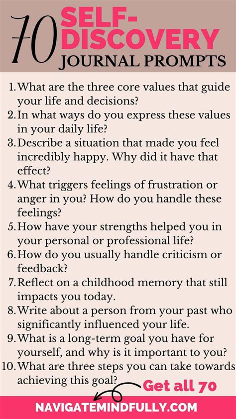 70 Best Journal Prompts For Self Discovery