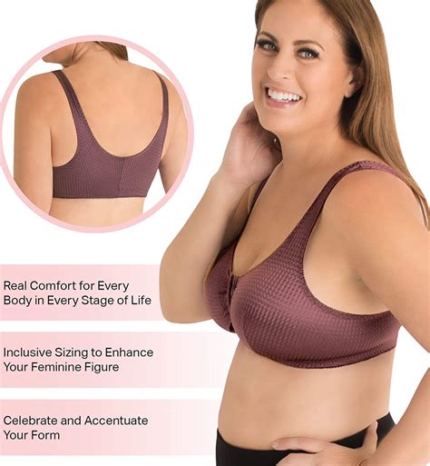 Leading Lady Marlene Zig Zag Nylon Front Closure Bra 151 Wistful Ma