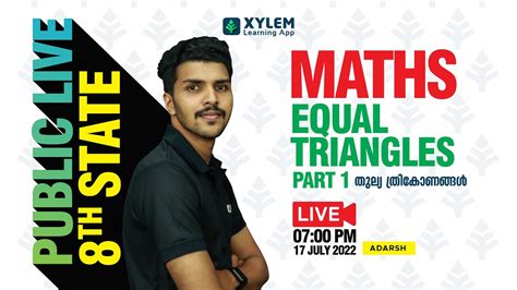 8th Maths Equal Triangles Part 01 Class 8 State Xylem Learning