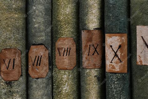 Premium Photo Old Books With Roman Numerals In The Library Archive