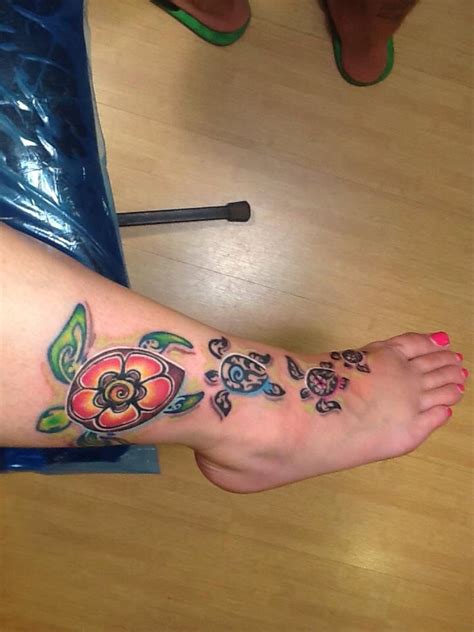 I Love The Sea Turtle Tattoo On My Foot Inked By Scott Martin In Oahu
