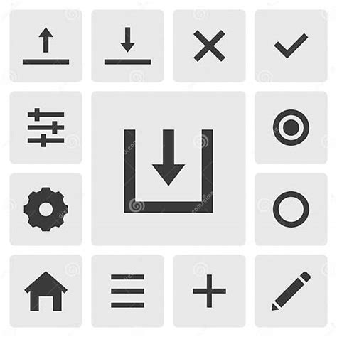 Save Icon Vector Design Simple Set Of Smartphone App Icons Silhouette Solid Black Icon Stock