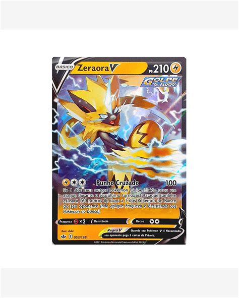Riachuelo Cartas Pokémon Go Deck Zeraora Cards Batalha V Copag