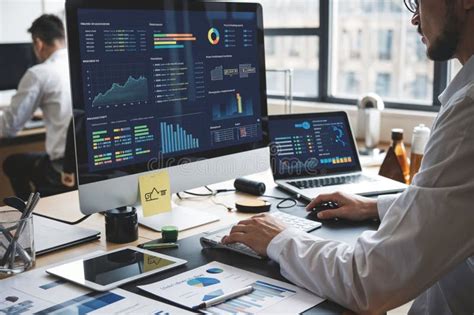 Futuristic Data Analytics Visualization With Interactive Dashboard And