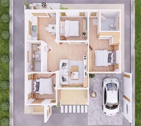 แบบตัวอย่างบ้านสไตล์มินิมอลมูจิ เน้นความเรียบง่าย โทนสีโมโนโทน 4 ห้องนอน 3 ห้อ… In 2024