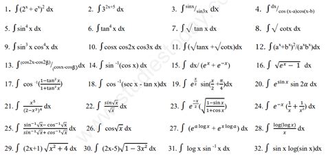 Cbse Class 12 Mathematics Indefinite And Definite Integrals Assignment