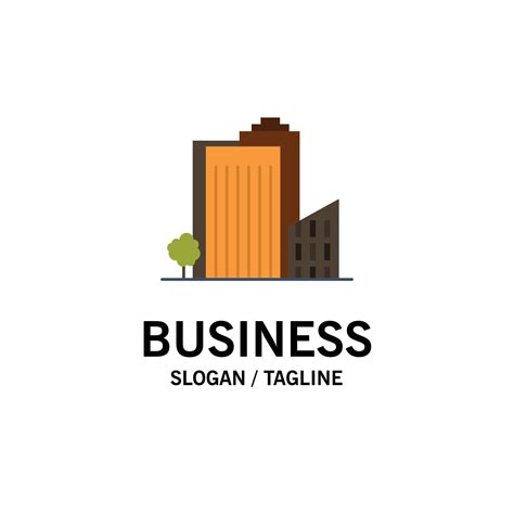 Edificio Construir Dormitorio Torre Inmobiliaria Empresa Logotipo Plantilla Color Plano 13283703