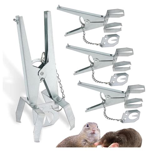Songmy Scissor Mole Trap Gopher Trap 4pk Mole Traps For Lawns Spring Loaded Mole Trap Scissor