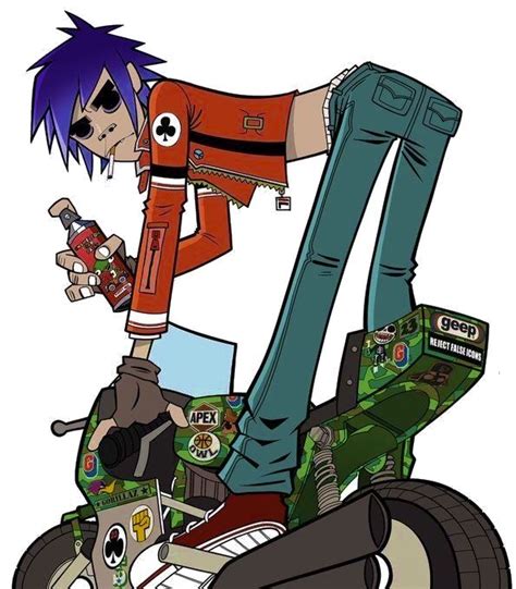 Pavo Dibujo Gorillaz 2 D Chistes De Arte Personajes