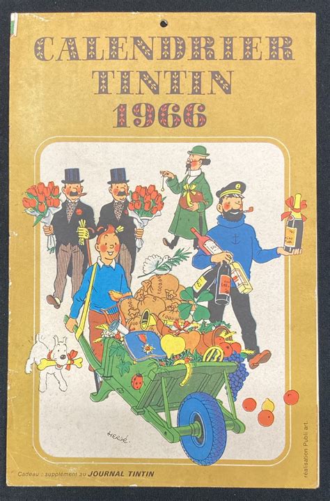 Hergé Calendrier Tintin 1966 1965 Amazonie Bd Librairie Bd à Paris