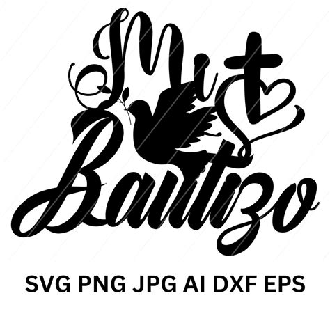 Mi Bautizo Svg And Other Formats Etsy