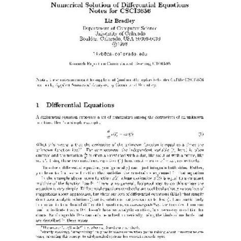 خرید و قیمت دانلود کتاب Numerical Solution Of Differential Equations ترب